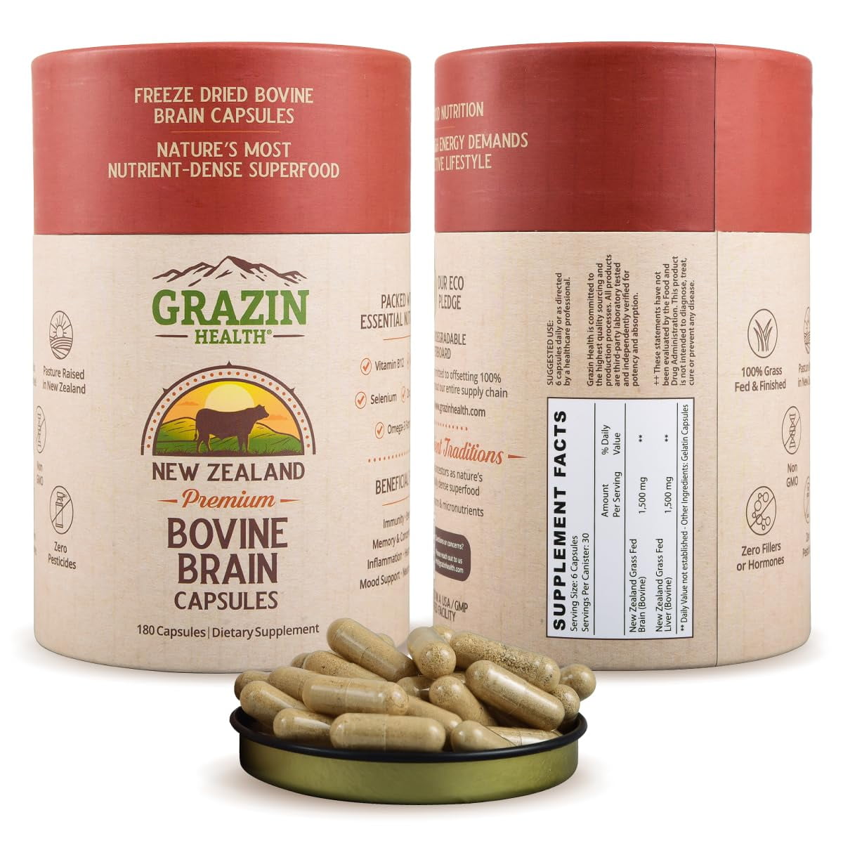 Suplemento Grazin Health Beef Brain 30 porciones 1500 mg | Lider
