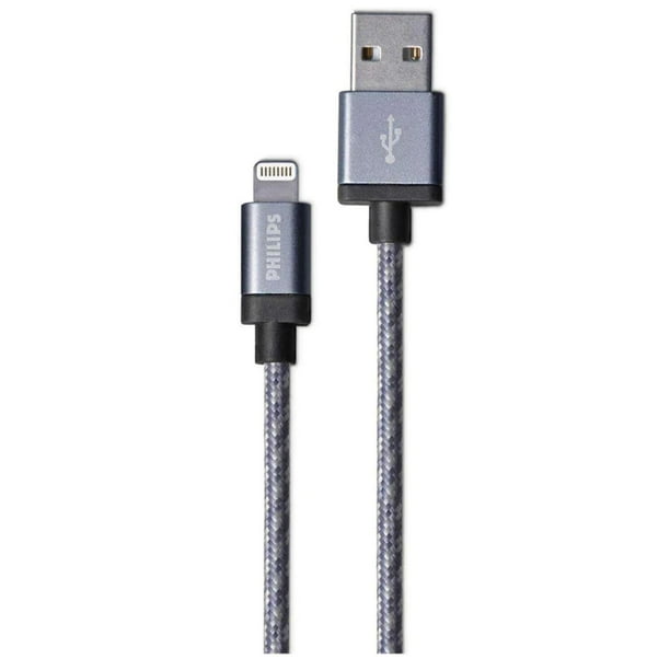 Cable USB A USB Tipo Lightning 1.2Mts Gris DLC2508 | Lider