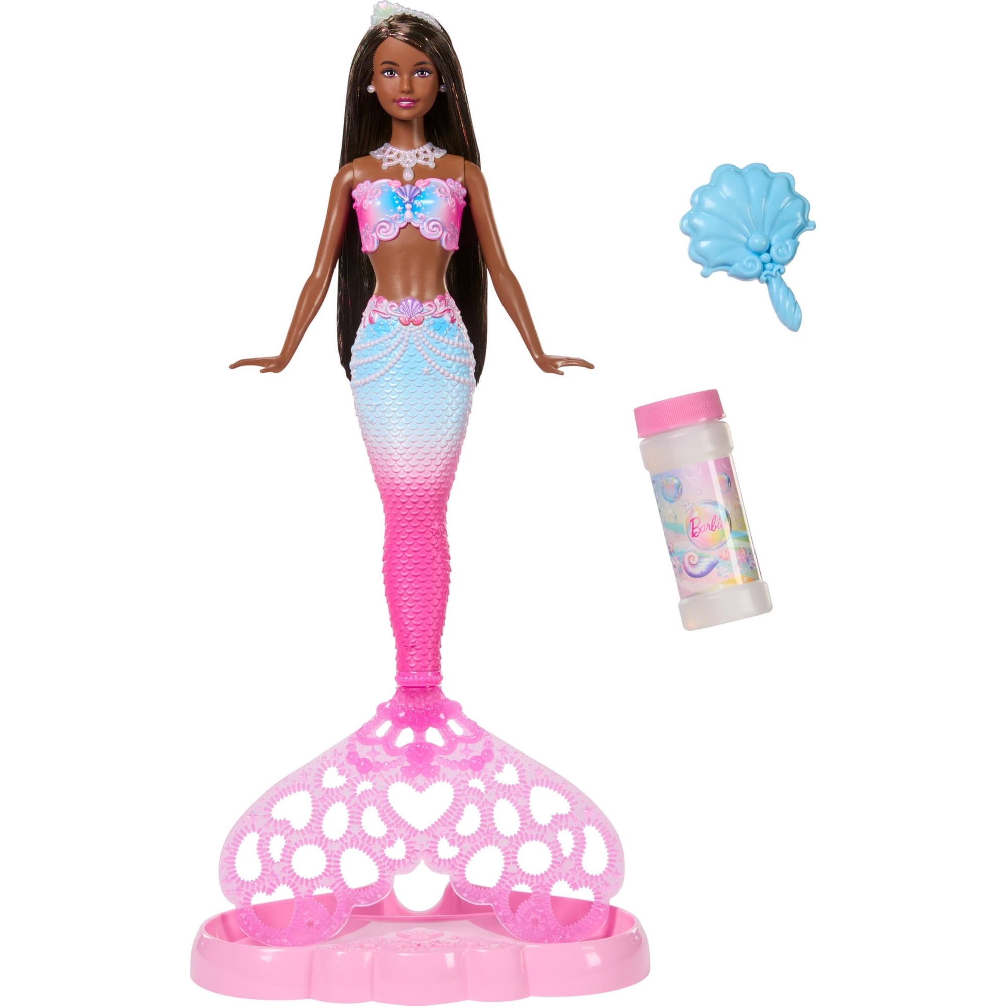 Muñeca Barbie Sirena Bubble Sparkle con máquina de burbujas | Lider