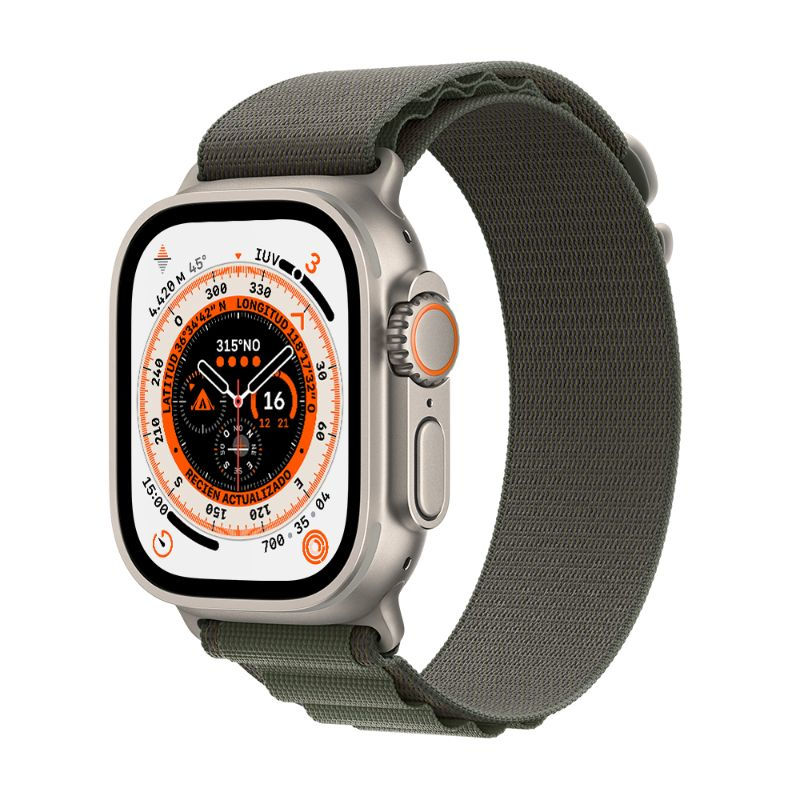 Apple Watch Ultra Gps+Cellular 49Mm Titanio - Correa Loop Alpine Verde ...