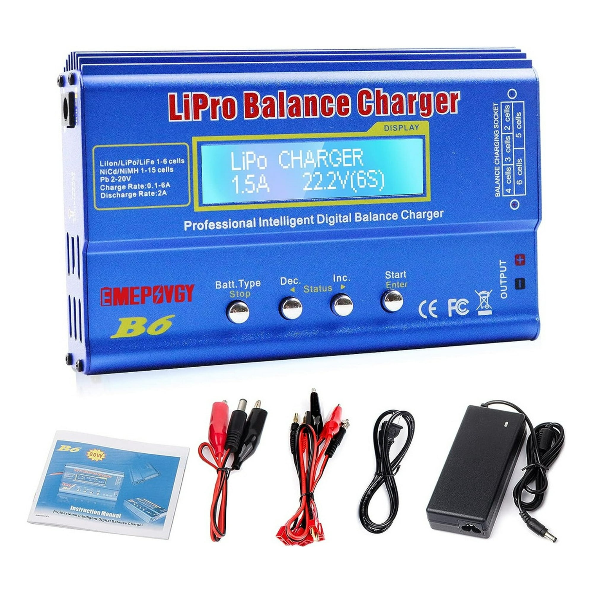 Cargador Balanceador Lipo Imax B6 + Fuente Poder Nueva | Lider