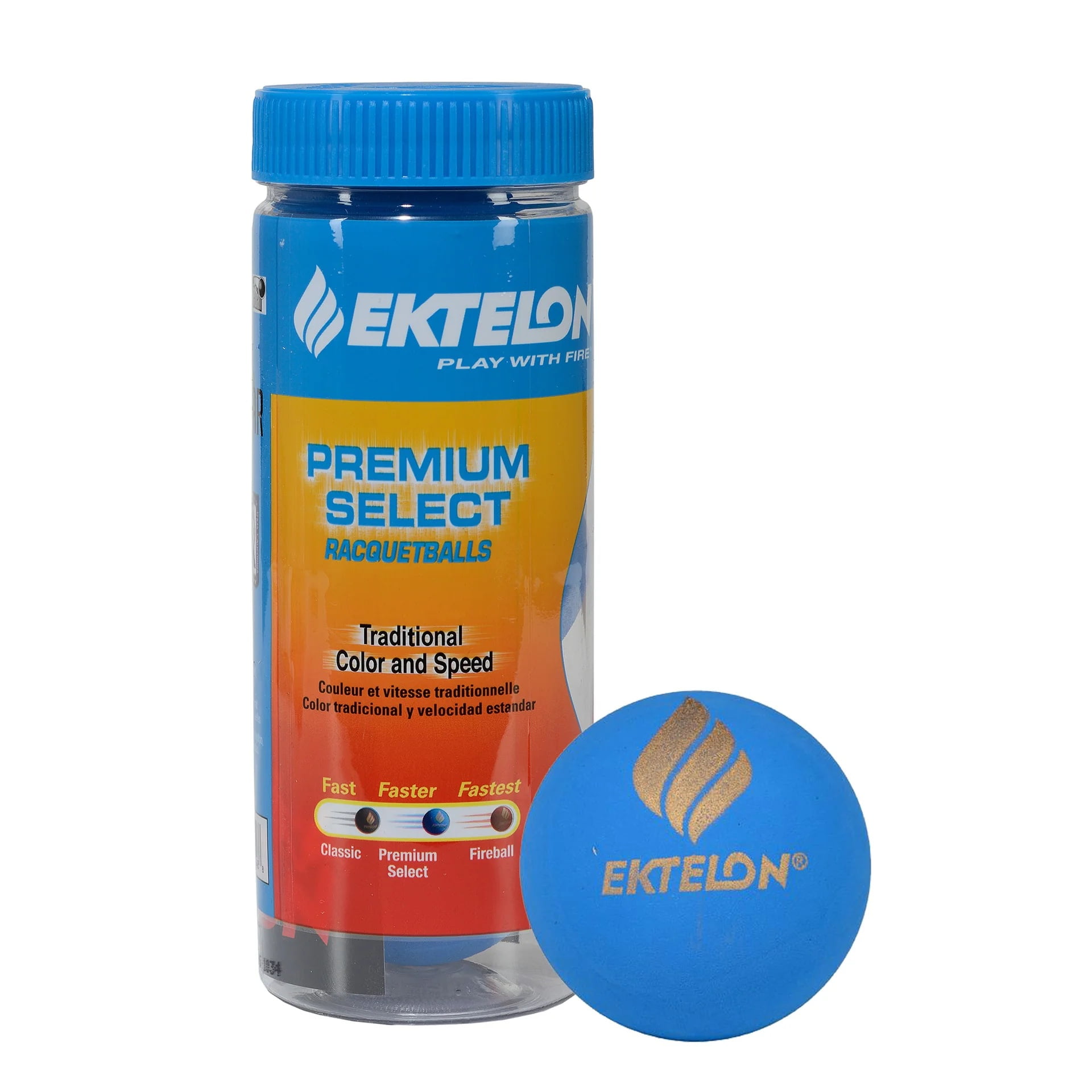 PELOTA DE RACQUETBALL EKTELON PREMIUN SELECT AZUL X3 | Lider
