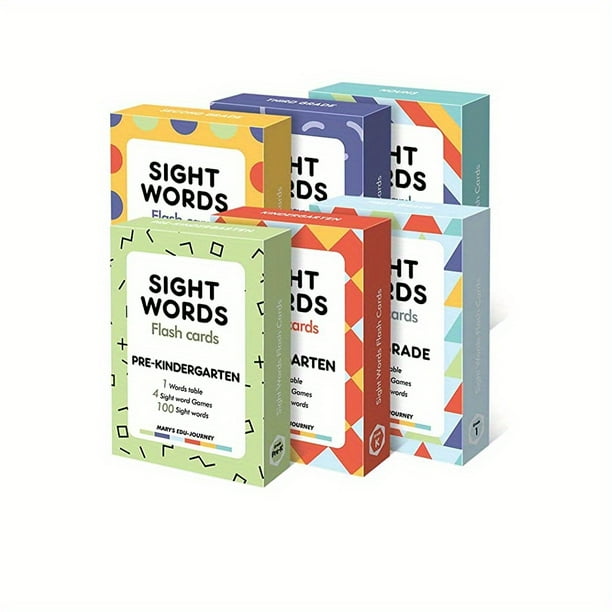 600 Sight Words Flash Cards, Dolch & Fry High Frequency Sight Word ...