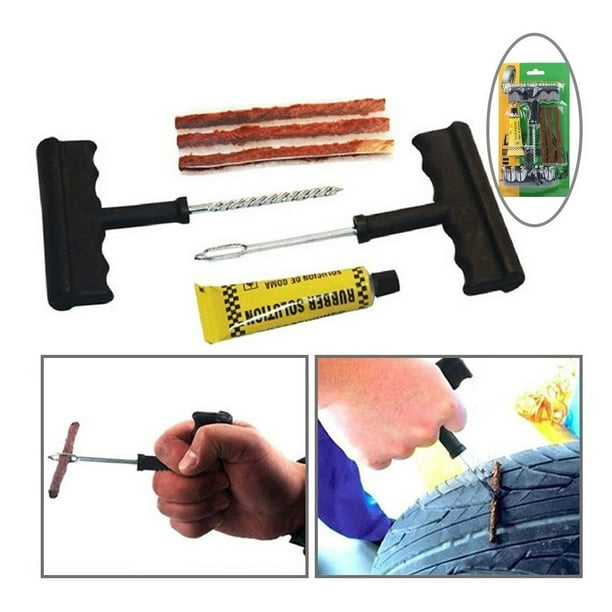Kit 6 Pieza Reparación Pinchazos Neumáticos Emergencia Auto | Lider
