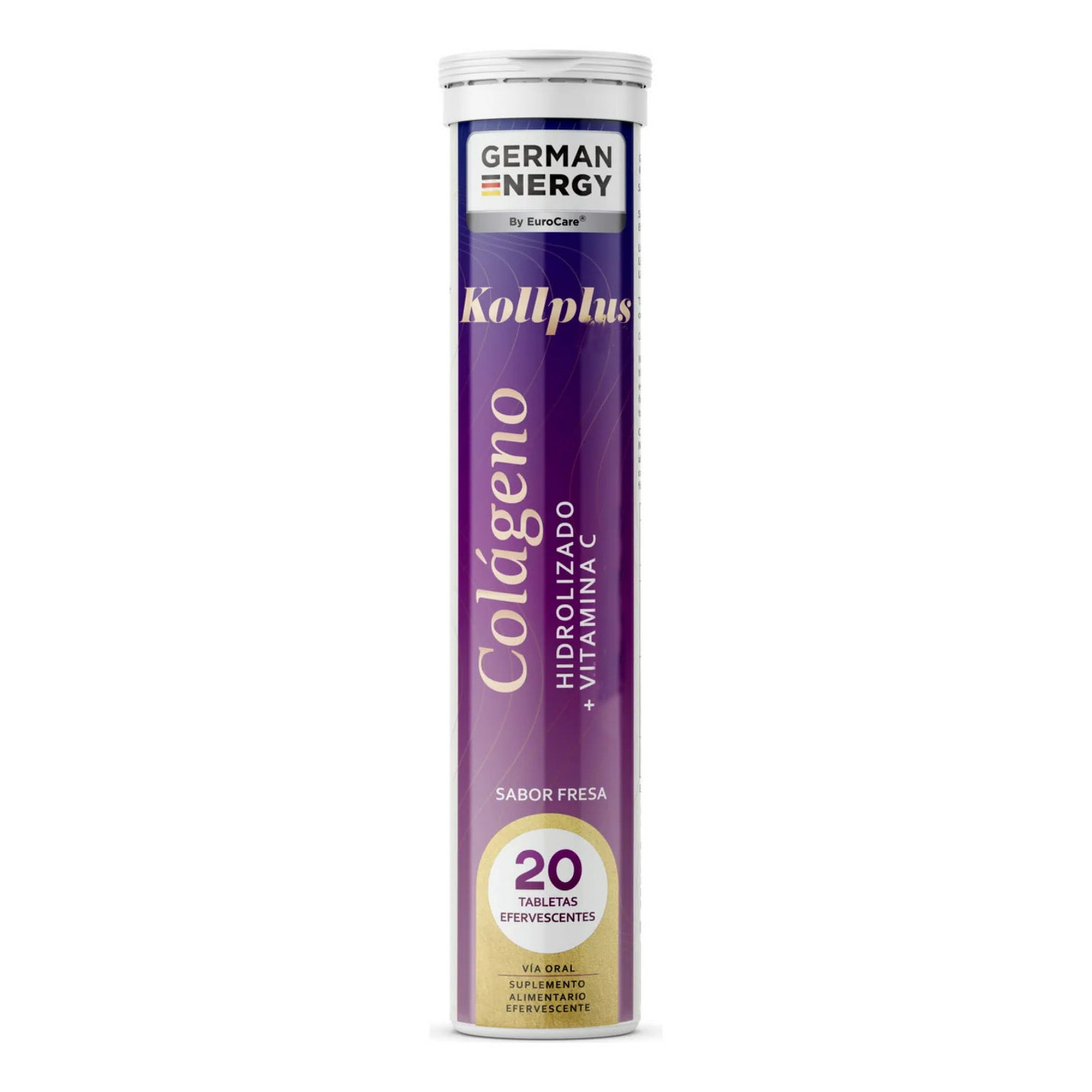 Kollplus Colageno Marino + Vit C (20 Tabs) - German Energy | Lider