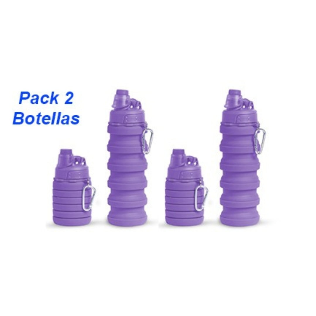 Pack 2 Botellas Plegable Morada | Lider