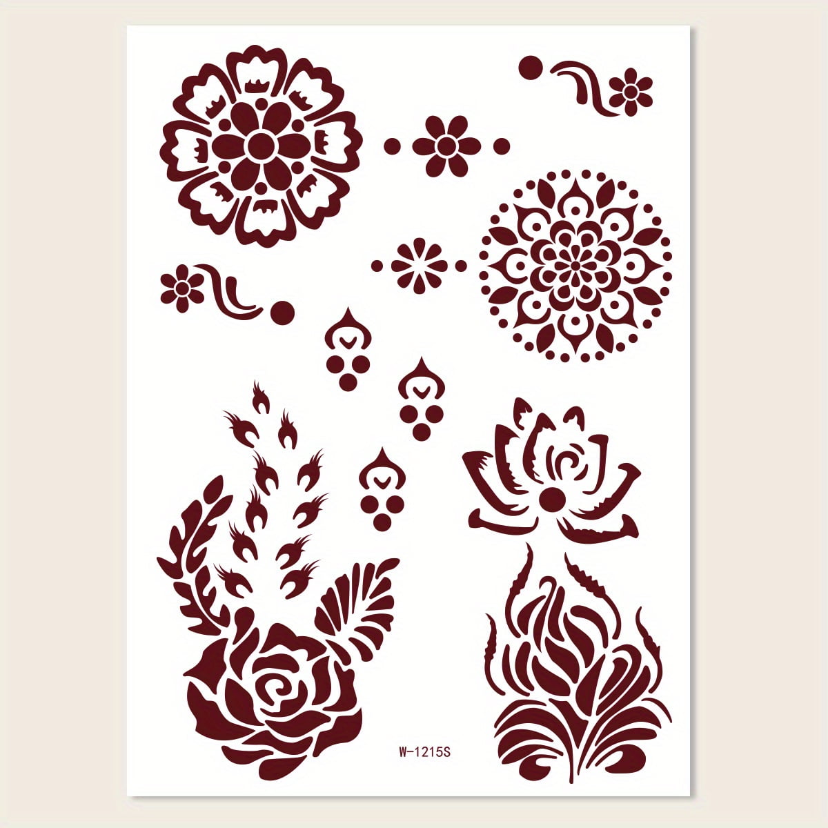Vintage Vermilion Tattoo Stickers for Hands and Legs - Complicated ...
