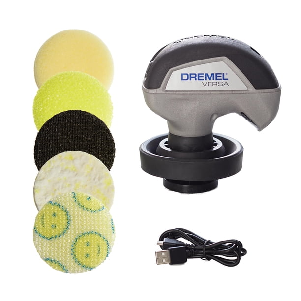 Kit de fregado eléctrico Dremel Versa PC10-07 con 5 almohadillas Scrub ...