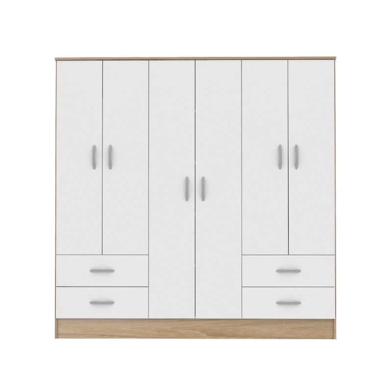 Clóset Maipo 6 Puertas Olmo Blanco | Lider