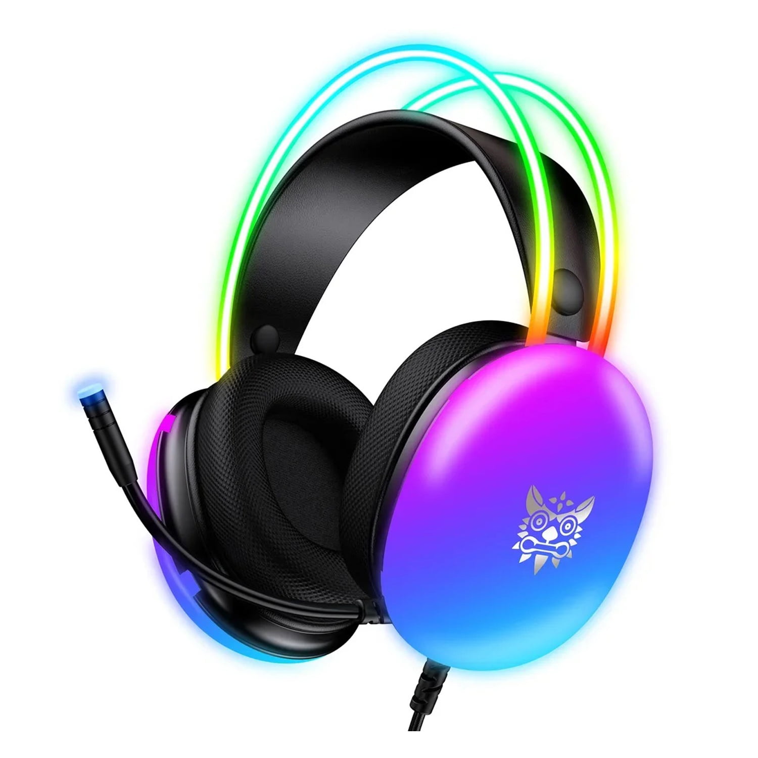 Audifono Gamer Onikuma X25 Rgb Black 3.5 + Usb Para Luces | Lider