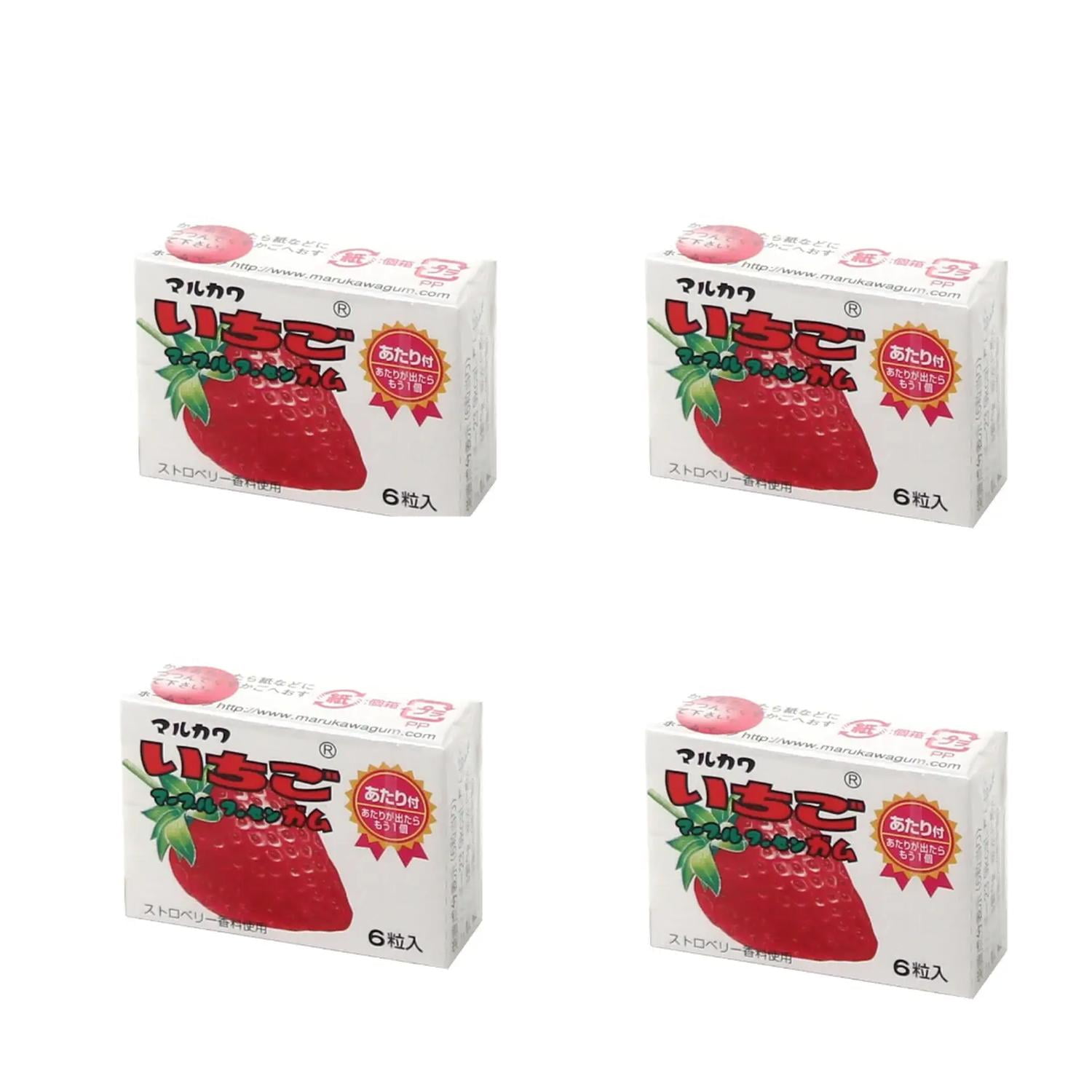Pack 4 Chicles Mármol Fresa Marukawa 38 Gr 6 Unid. rojo | Lider