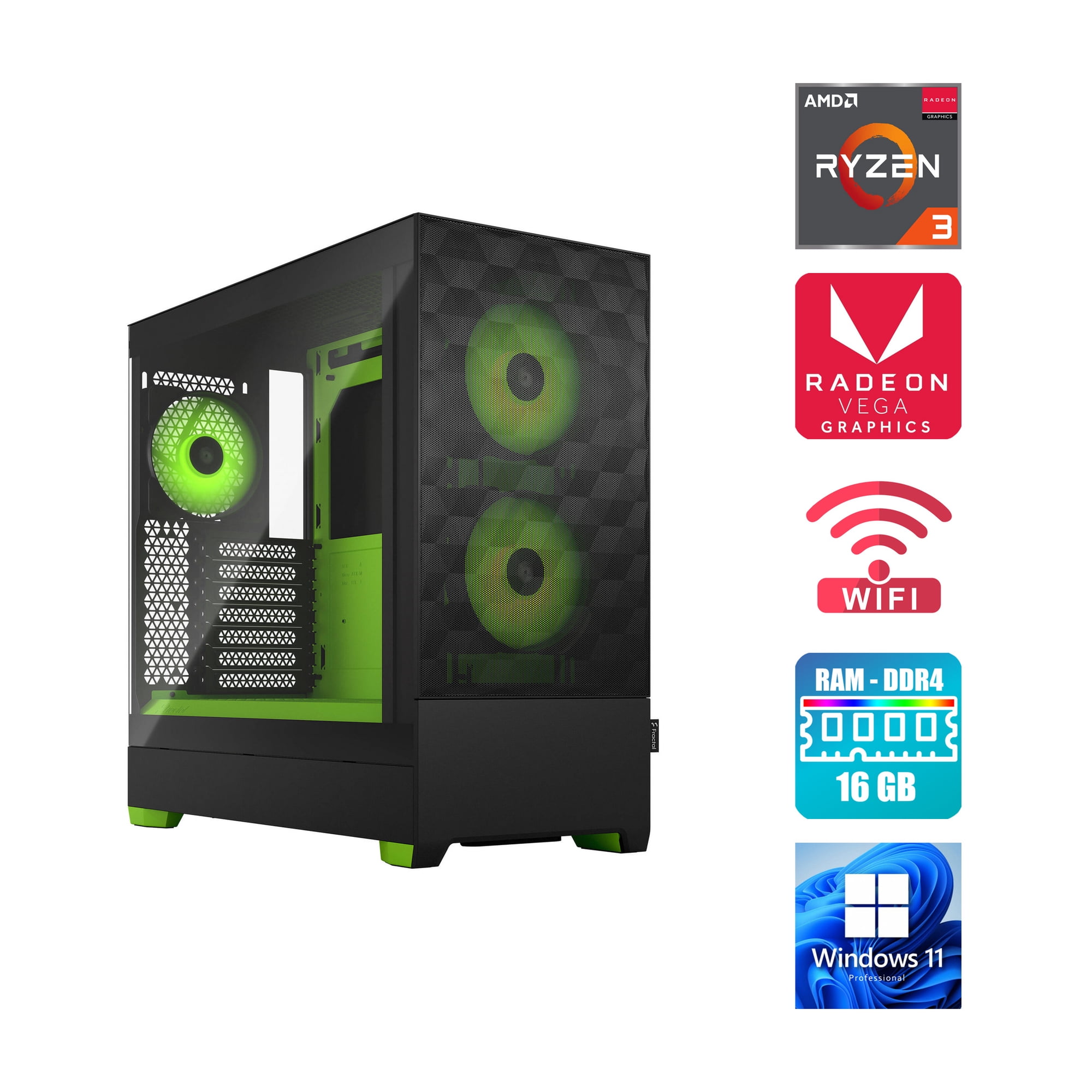 PC Gamer AMD Ryzen 3 3200G - Gráficos VEGA - 16 GB RAM - SSD 500GB M.2 ...