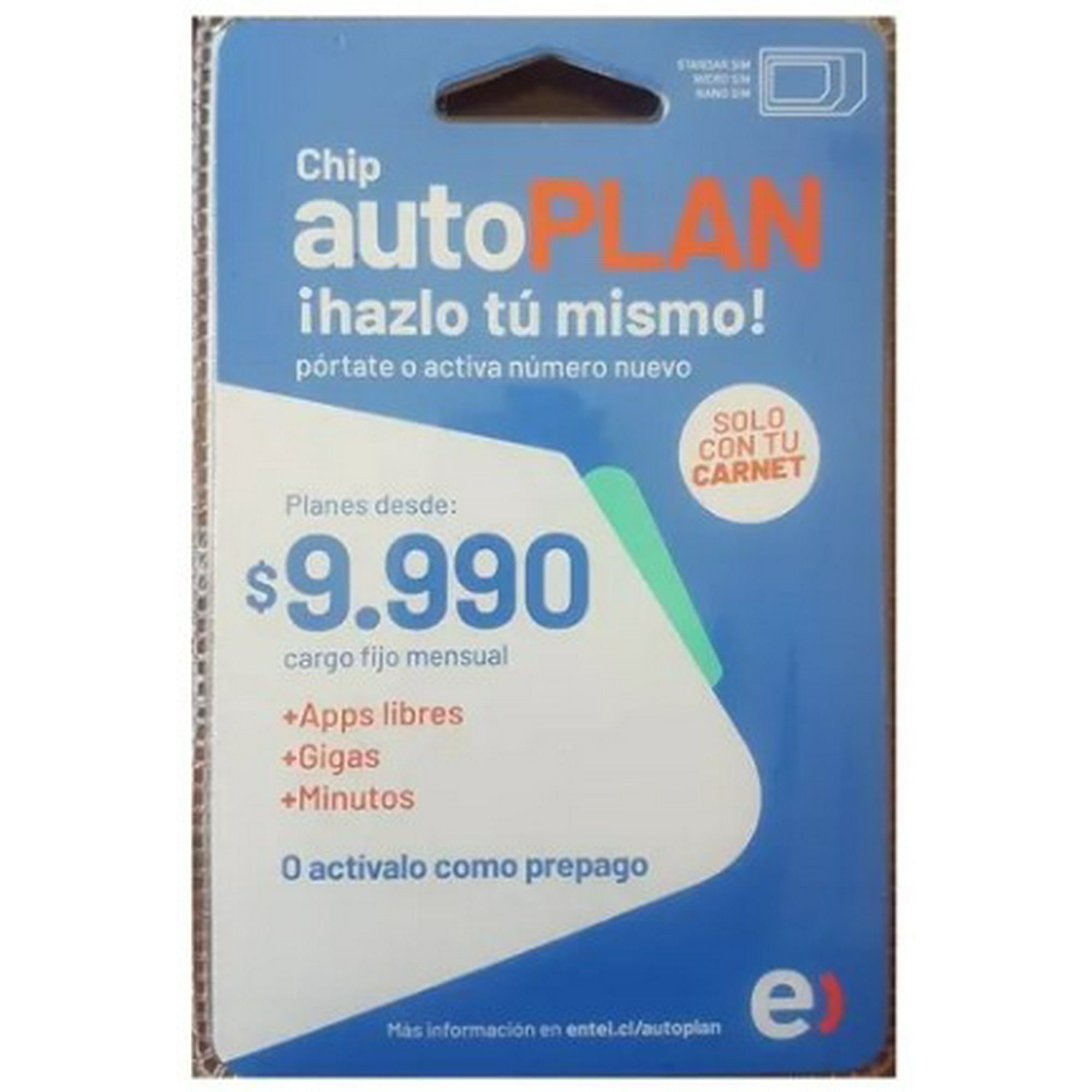 Chip Entel Autoplan / 1.5 GB para Navegar WhatsApp Ilimitado | Lider
