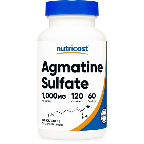 Suplemento Nutricost Sulfato de agmatina 1000 mg 120 cápsulas | Lider