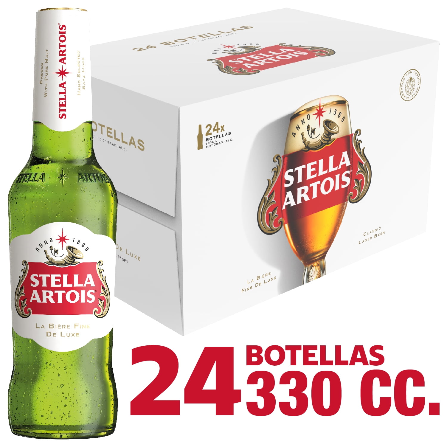 Cerveza Stella Artois, Botella Pack x24 330cc | Lider