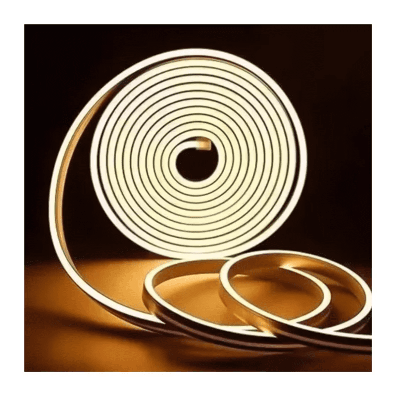 Cinta Led Tira Neon Flex 5 Metros 12v Luz Blanca Cálida | Lider
