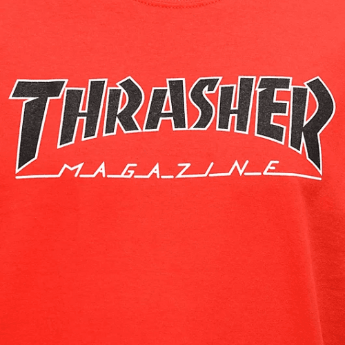Remera Thrasher Outline Rojo Negro | Lider