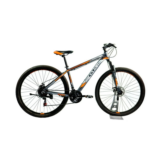 Bicicleta Bicystar MTB Explorer Aro 29 Gris/Naranjo Aluminio | Lider