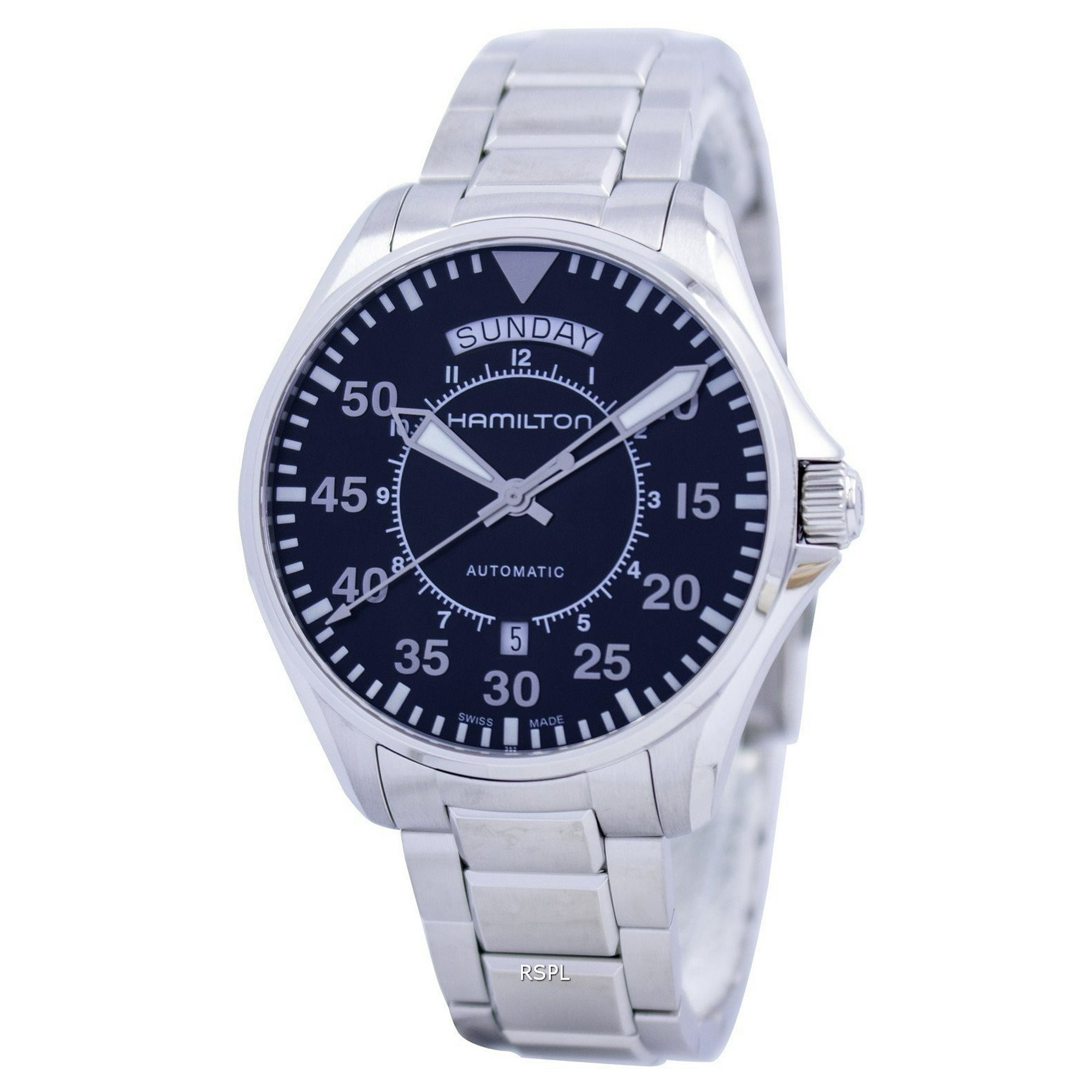 Reloj Analógico Hamilton Pilot Day Date Aviación Automático Acero ...