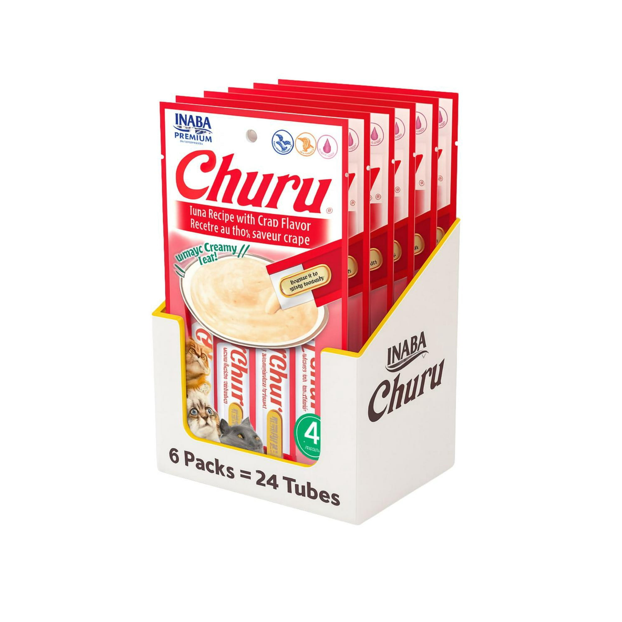 Churu Cat Atún Y Cangrejo 14g X4 Pack 6 Unidades Verde Lider