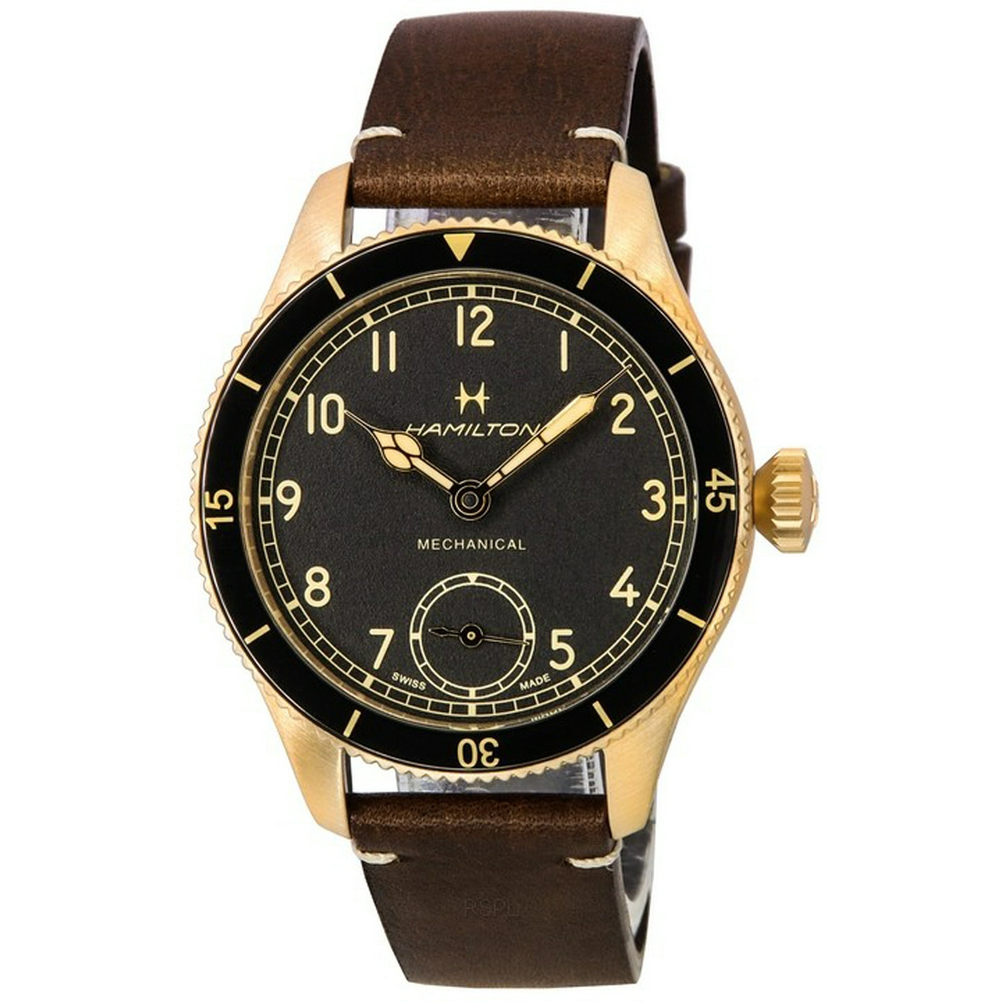 Reloj Hamilton Khaki Aviation Pilot Pioneer Bronze Black Dial ...