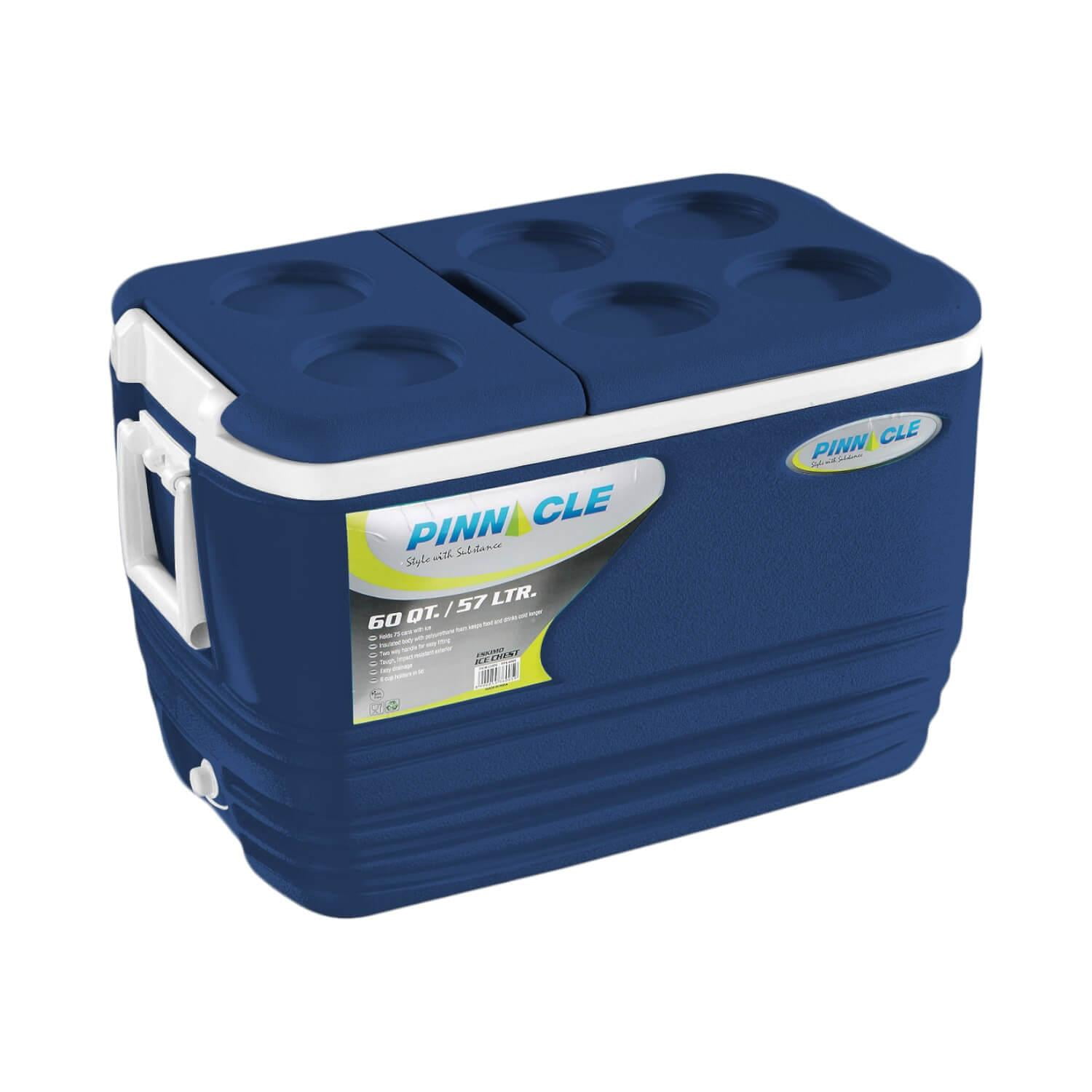 Cooler Eskimo 57 Litros Con Portavasos Pinnacle azul Tamano Unico | Lider
