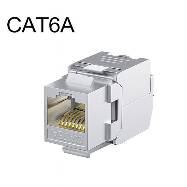 Shielded Cat7 Cat6a Keystone Jack RJ45 Tool-Less Type Zinc Alloy Module ...