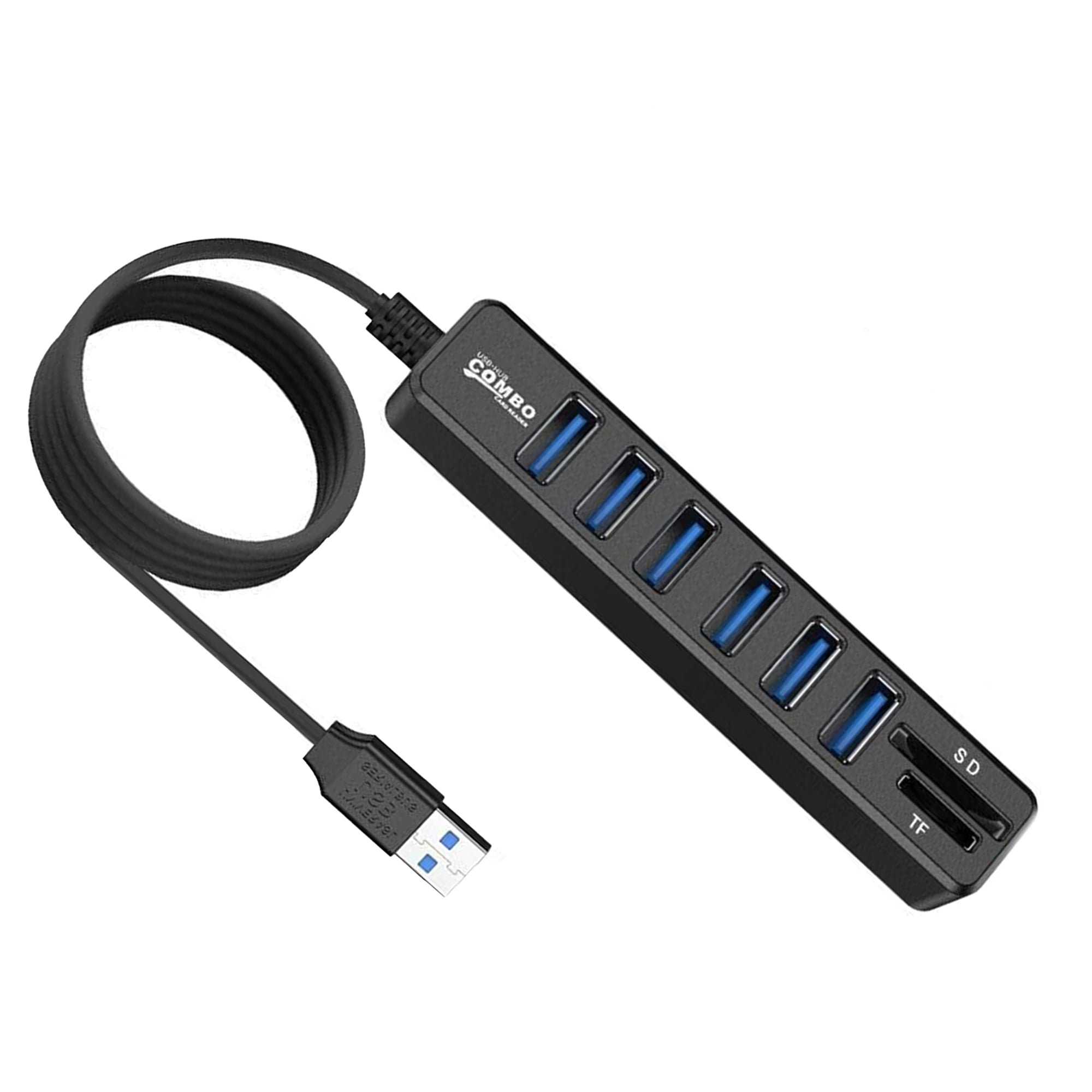 Hub 6 Puertos Multi Usb 3.0 Adaptador Con Lector Tarjeta Sd | Lider