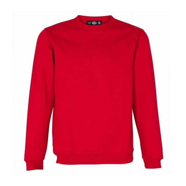 Polerón Basic 65% Algodón Manga Larga Unisex Rojo Talla L | Lider