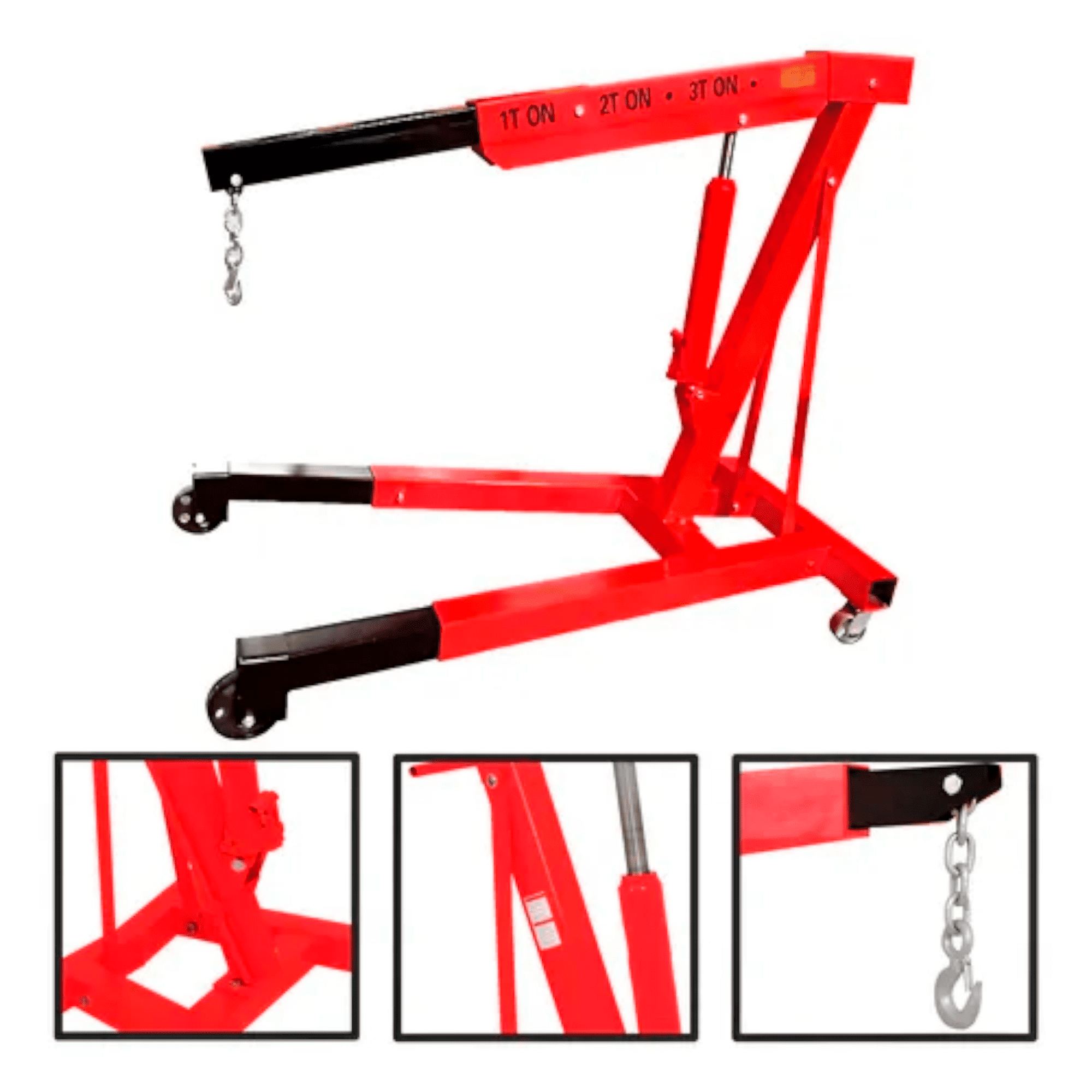 Tecle Grua Pluma Hidraulico 3 Toneladas Desmontable Hardpro | Lider