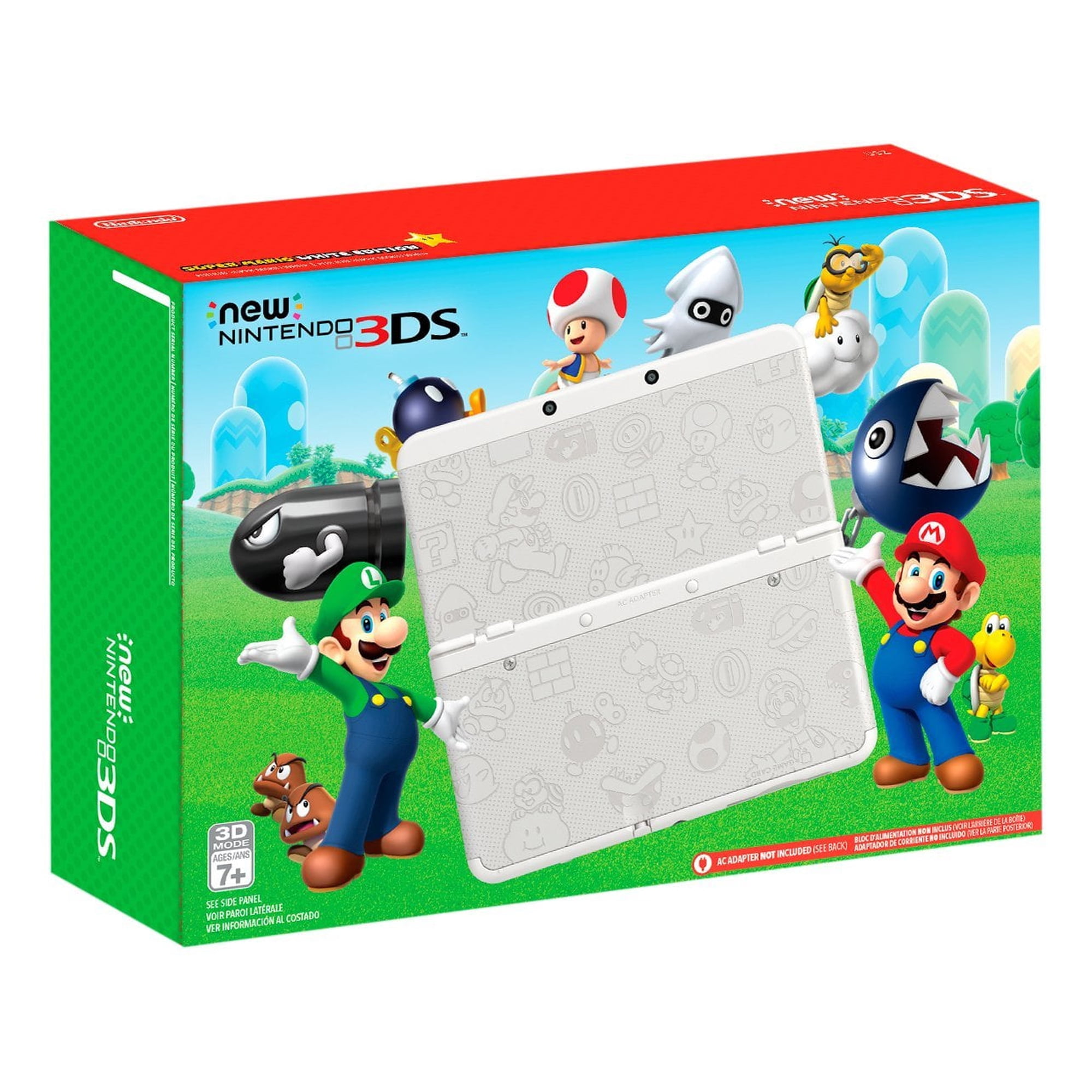 Restaurado - Nintendo 3DS Super Mario White Edition (Reacondicionado ...
