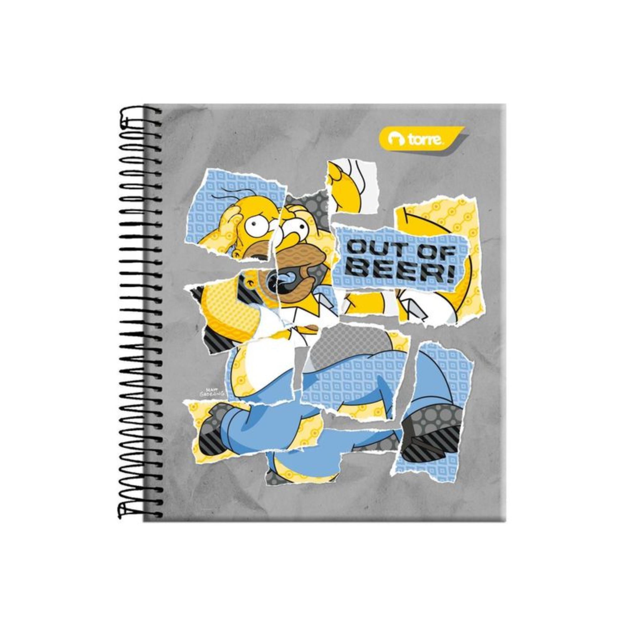 Cuaderno book simpsons 7mm 150h | Lider