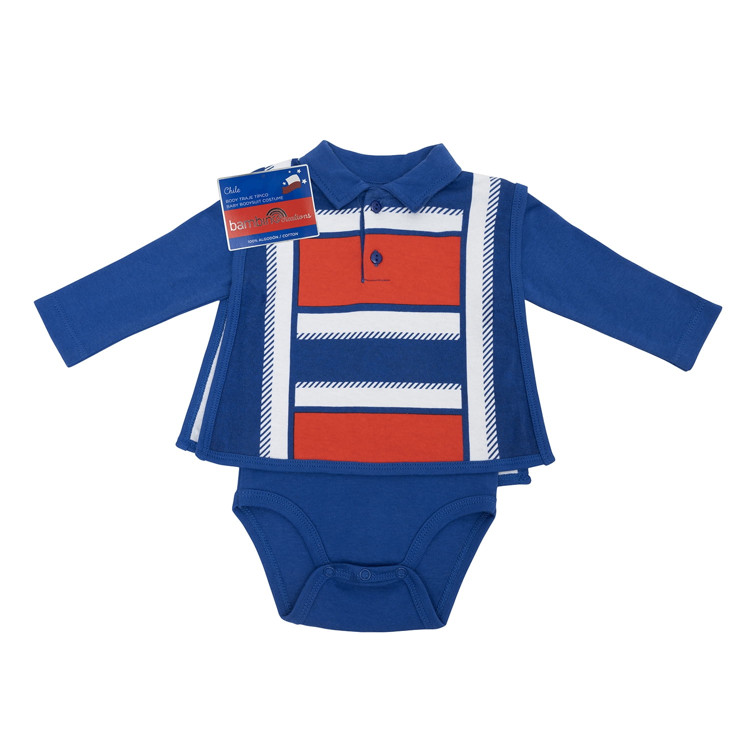 Body Huaso Poncho Azul Fiestas Patrias Niño 3-6M | Lider