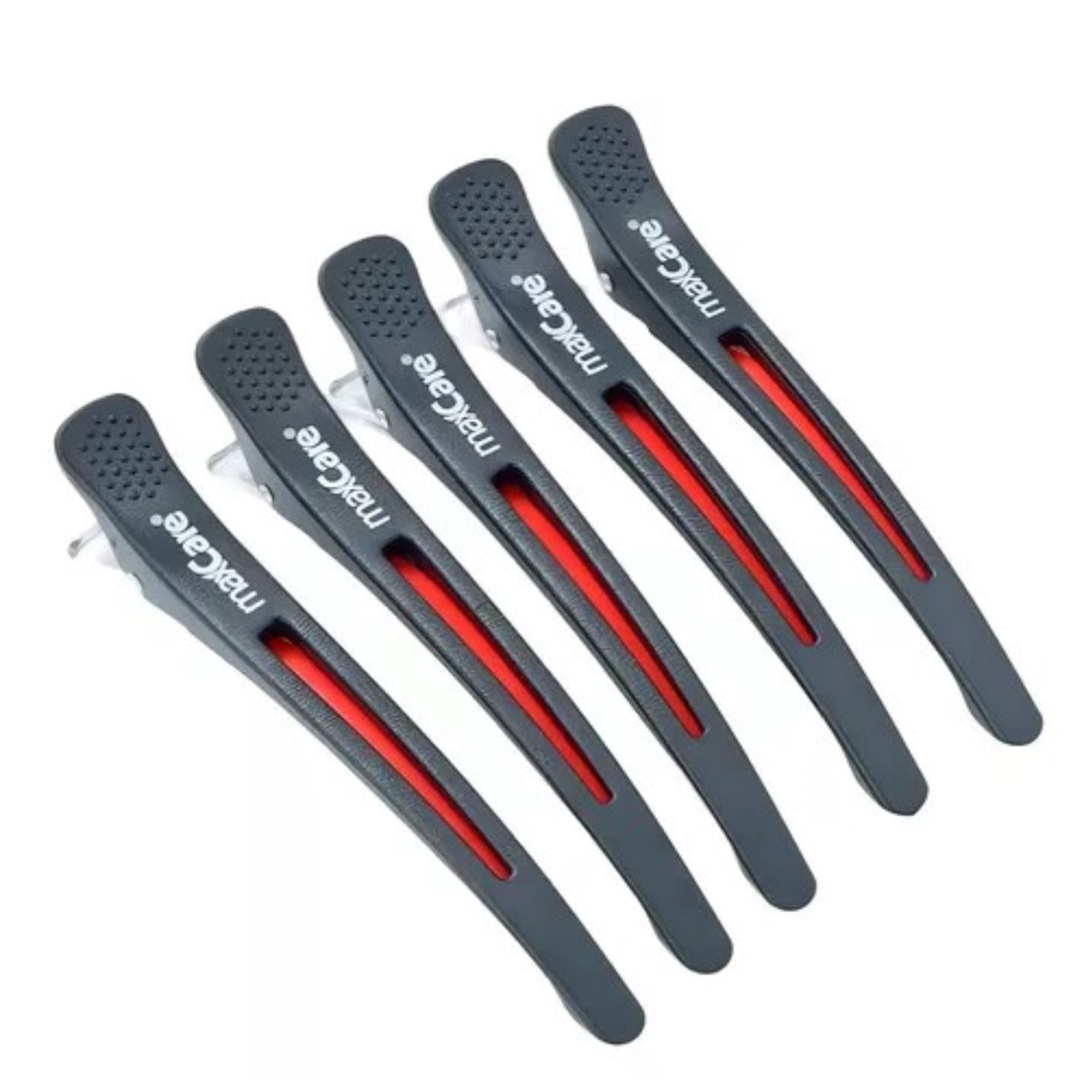 Pinzas Con Banda Silicona X6 Unidades Peluquería Y Barbería Color Negro ...