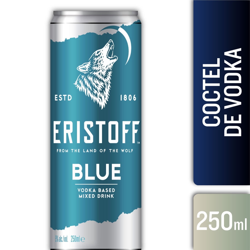 Coctel de Vodka Eristoff Blue 12 latas x 250cc | Lider