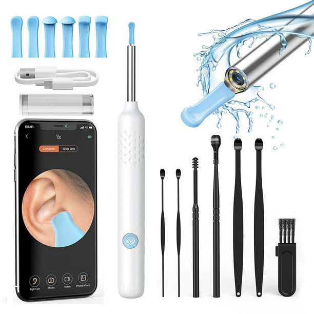 Visual Ear Cleaner with Camera Ear Wax Removal Otoscope USB Charge 8MP ...