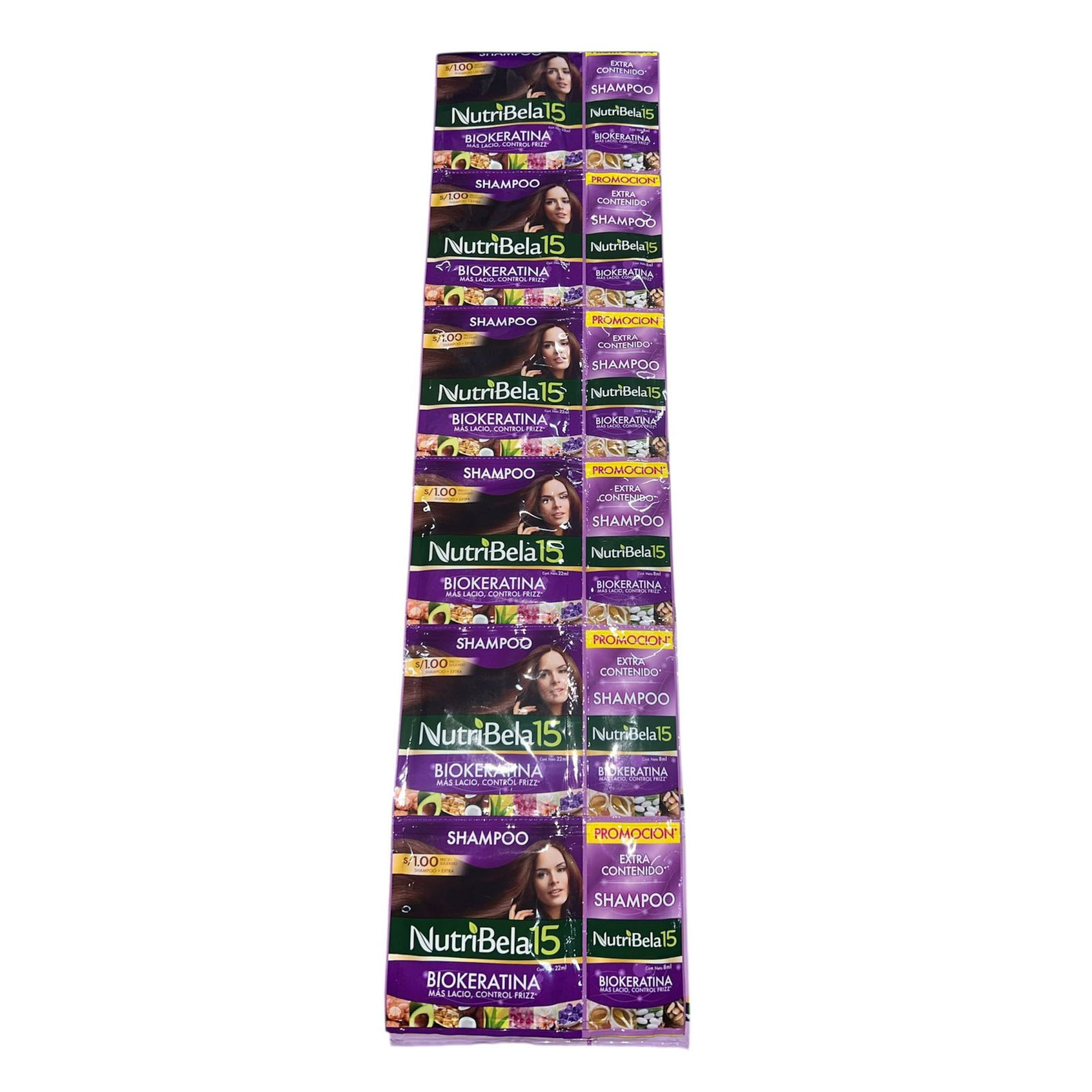 Pack 12 Sachet Nutribela15 Shampoo 22ml + 8ml | Lider