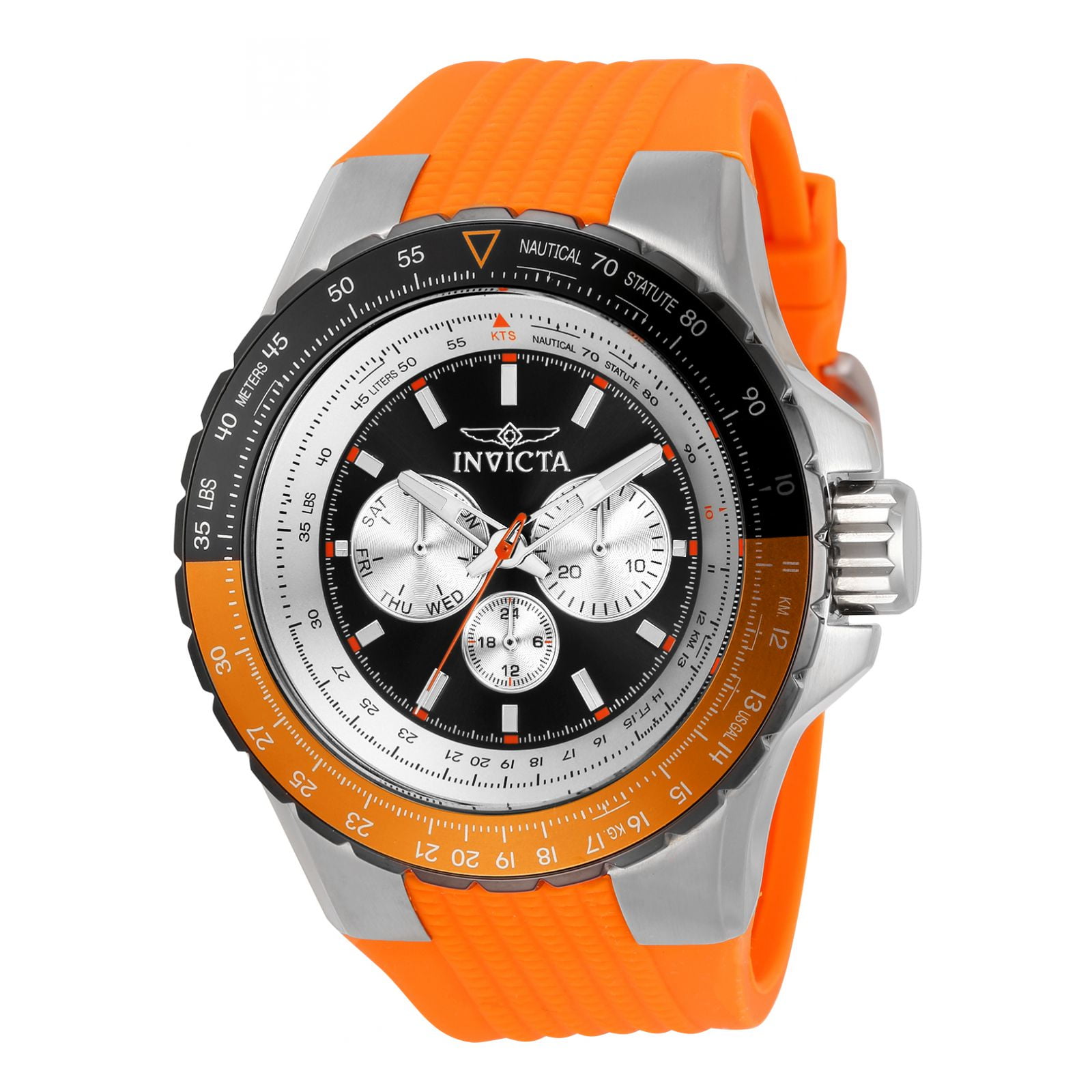 Reloj Invicta Hombre Aviator 33035 Silicona Naranja | Lider
