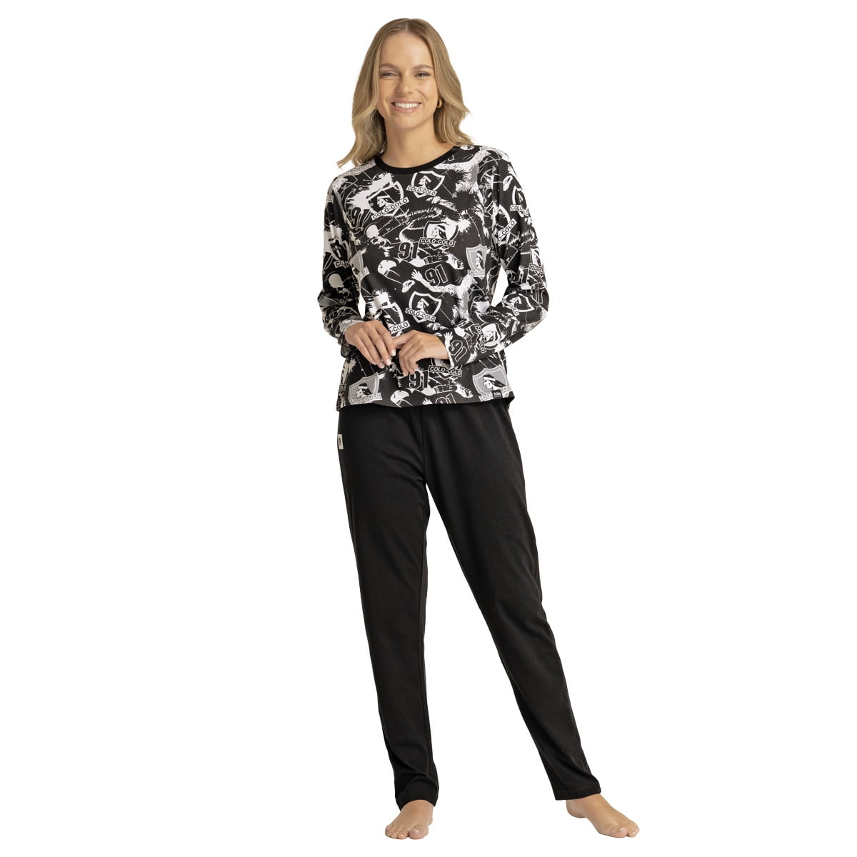 Pijama Algodón Invierno Mujer Colo Colo C1 Talla M | Lider