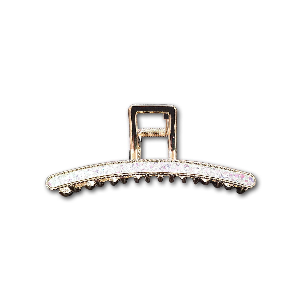 Traba Metálica Garra Tiburón Cabello Brillo Intenso Blanco Rosa | Lider