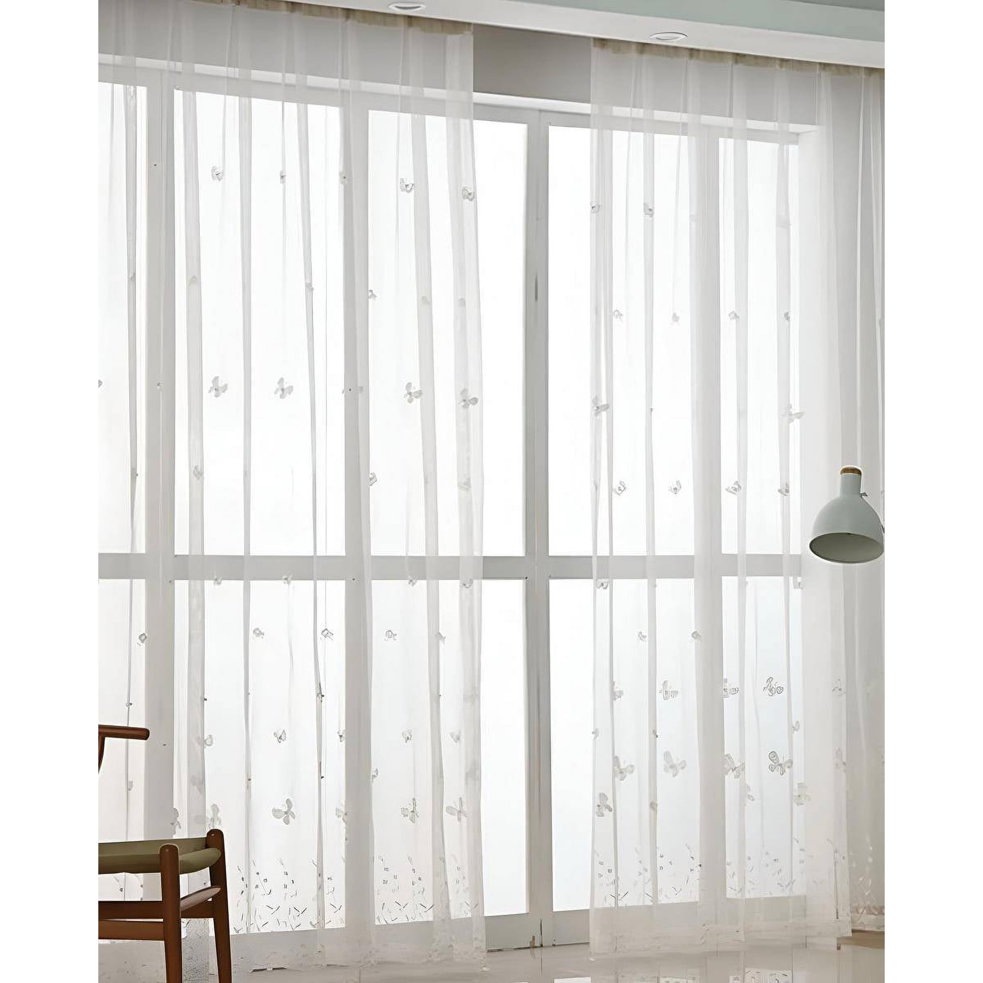 Visillo transparente con textura 140x230cm | Lider