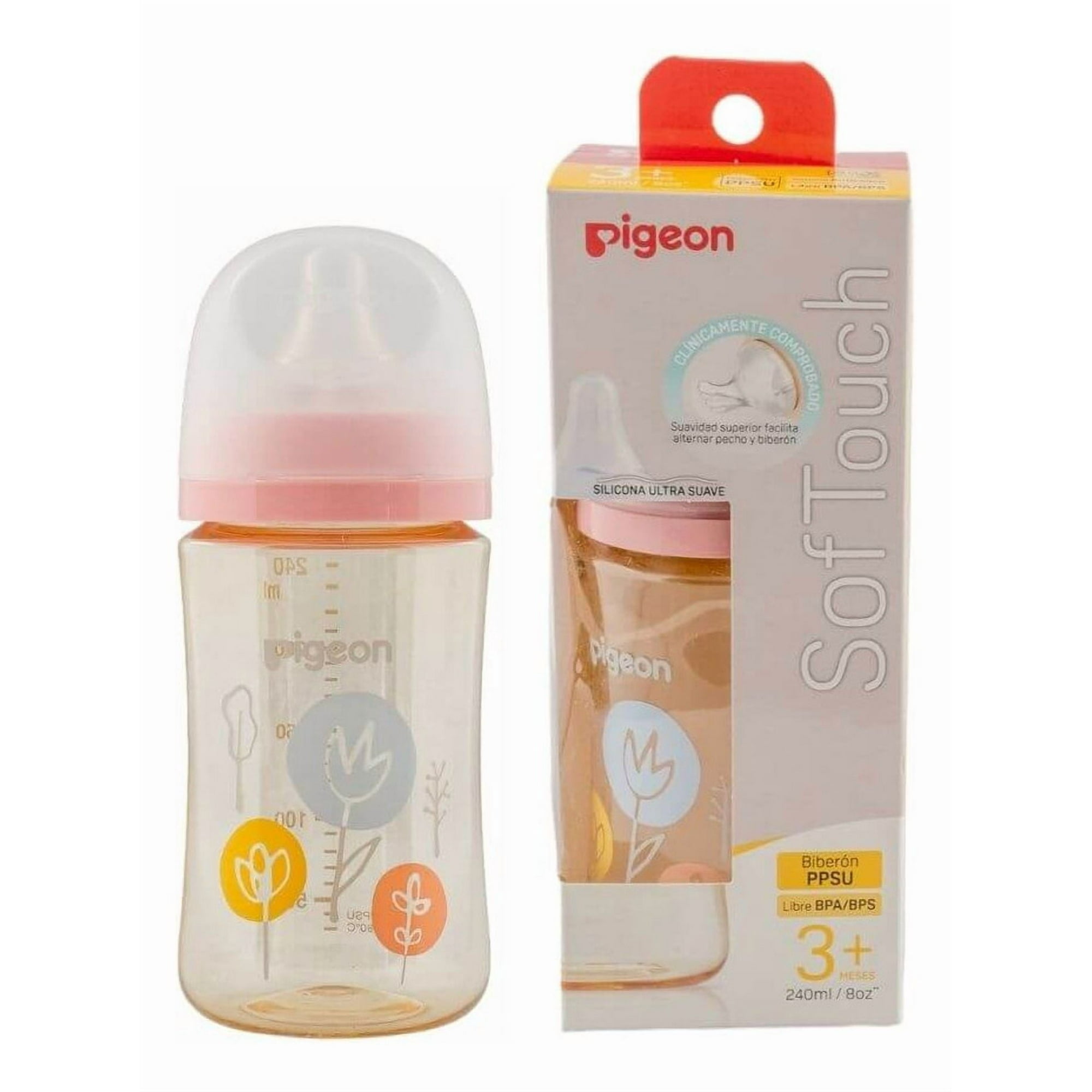 Biberón Softouch Pigeon Ppsu 240ml Flower | Lider