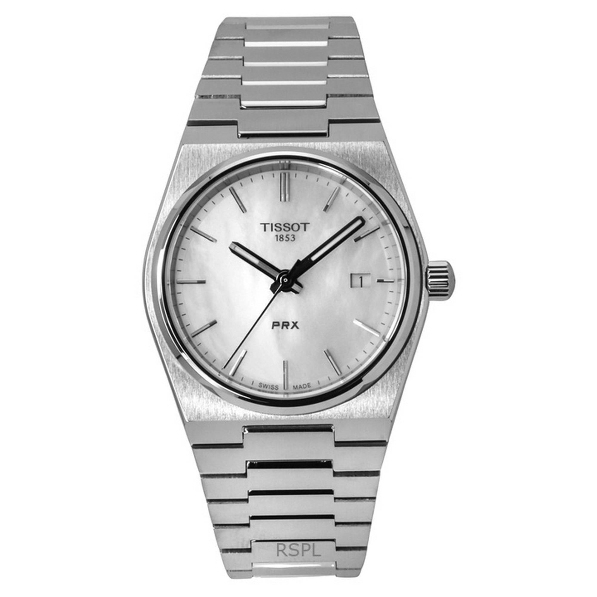 Reloj Tissot PRX Classic Contemporary Stainless Steel White Mother Of ...