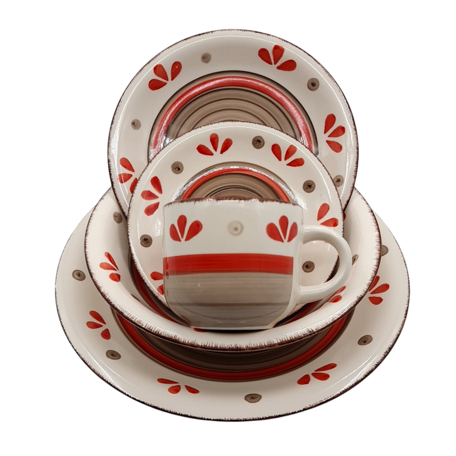 Juego de loza set 30 pzas vajillas tazas bowl emily | Lider