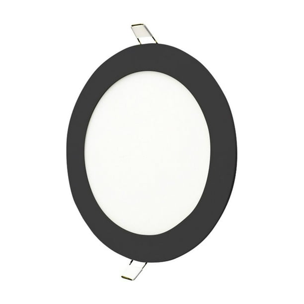 Embutido Led Redondo Marco Negro 12w Luz Fria | Lider
