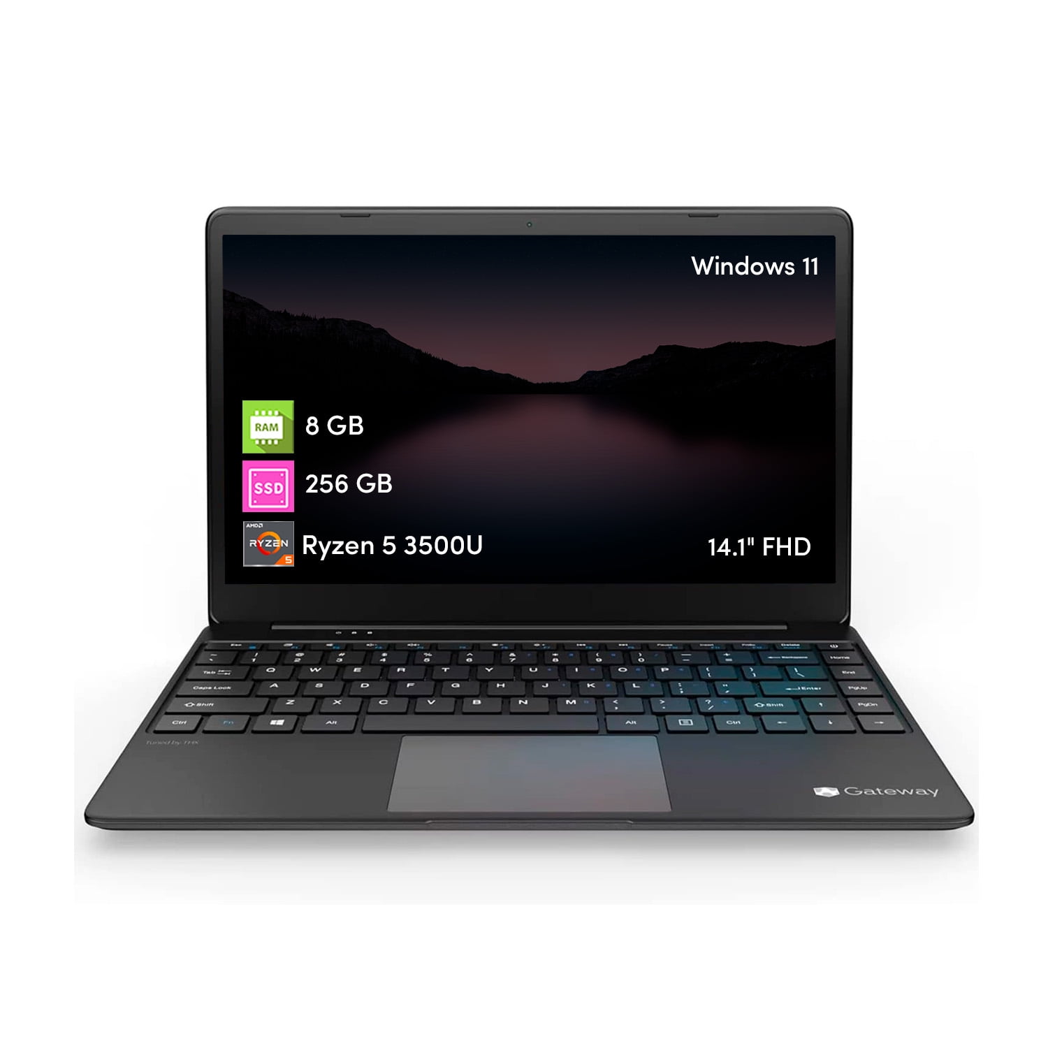 Notebook Ultra Slim Ryzen 5 8GB 256SSD 14" FHD Negro | Lider