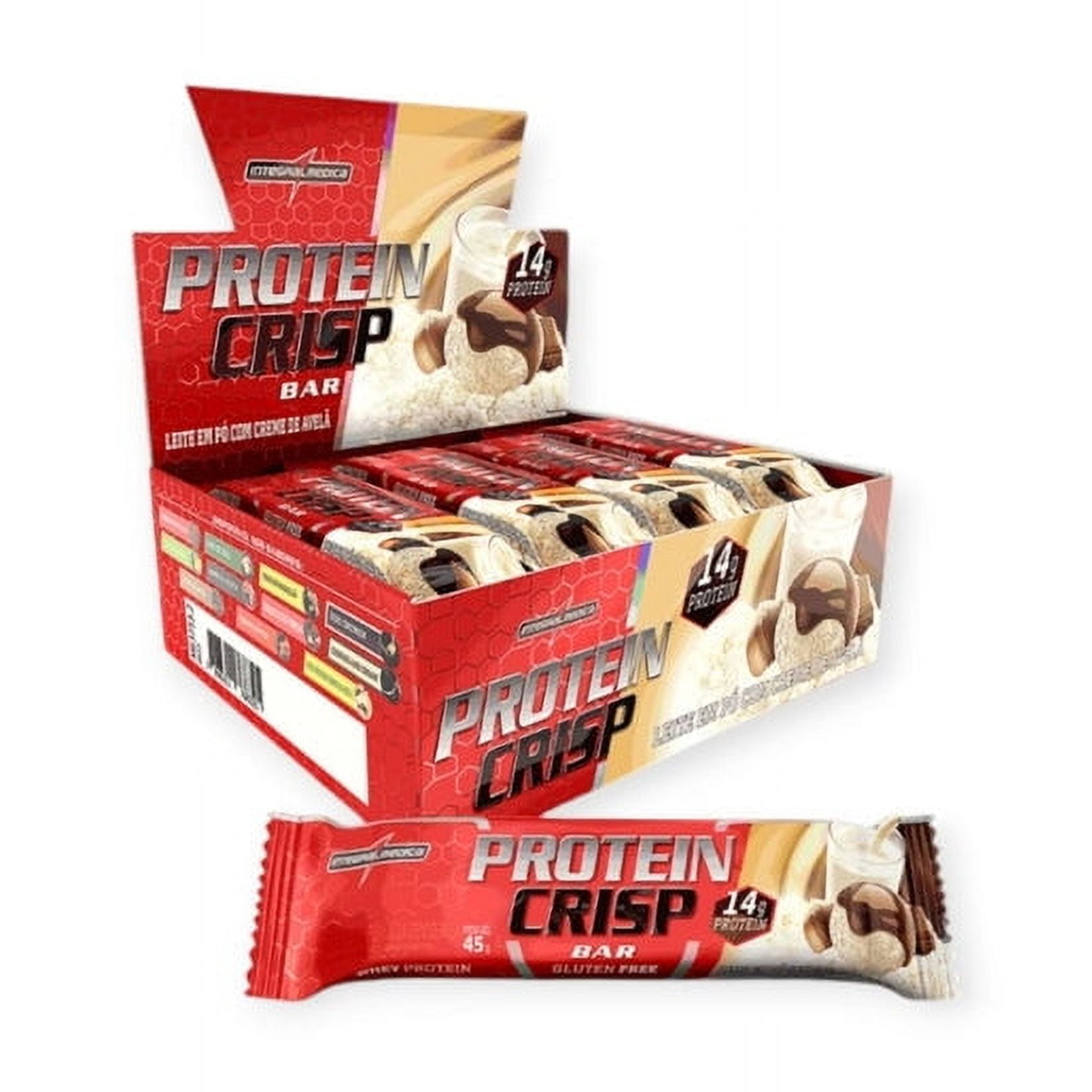 Box 12 Barras Protein Crips Bar Leche En Polvo Con Crema - | Lider
