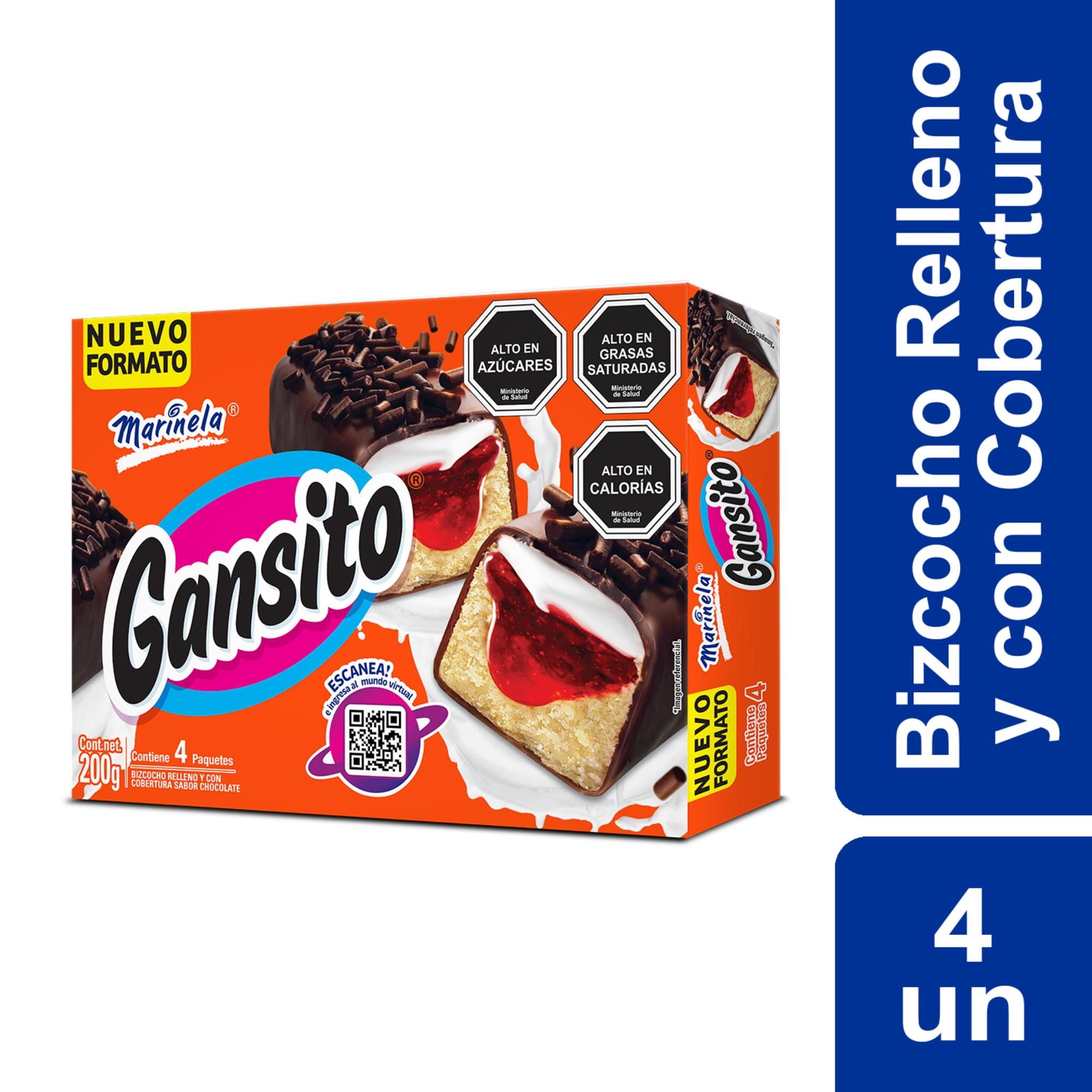 Gansito Pack 4 Un, 200 g | Lider