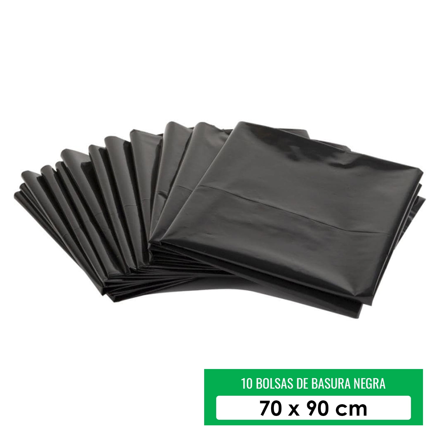 Bolsa de basura negra 70x90 cm 10 unidades | Lider
