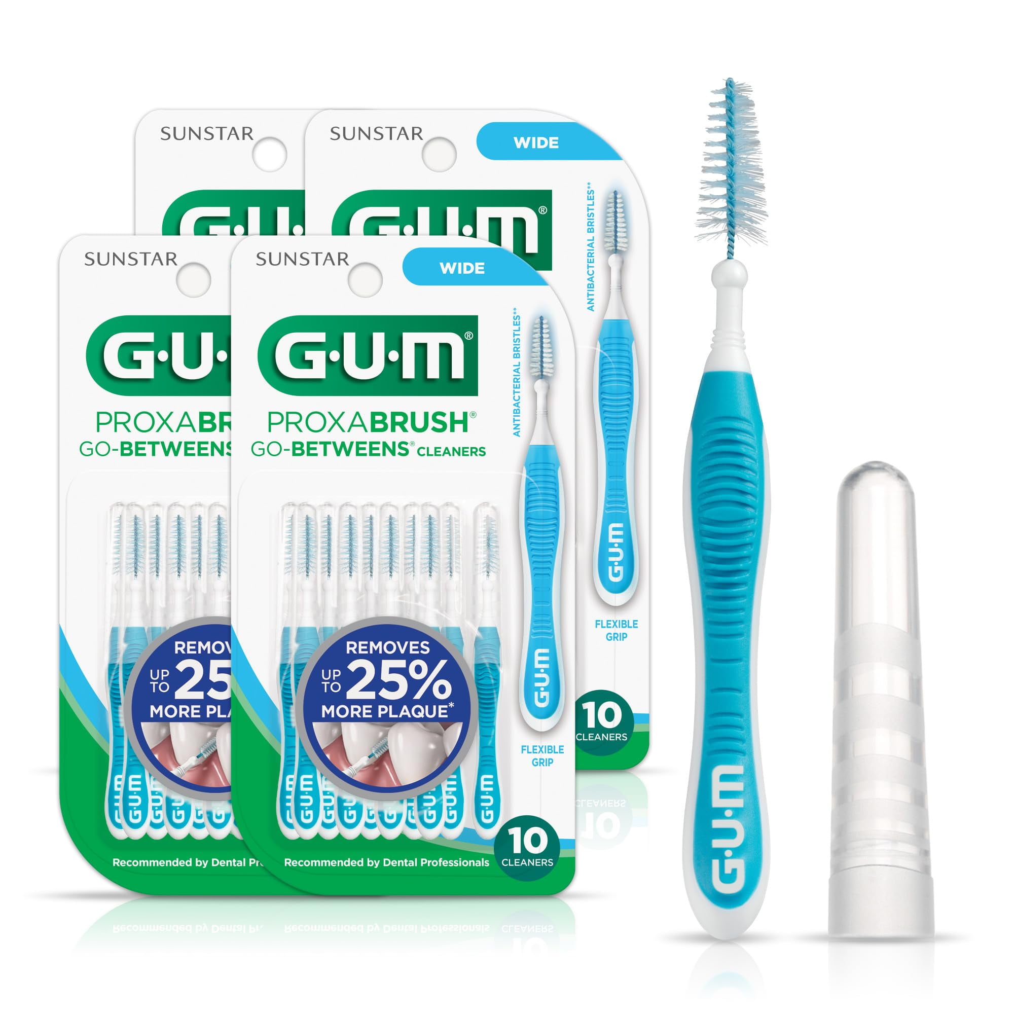 Cepillos interdentales GUM Proxabrush Go-Betweens de ancho, 10 unidades ...